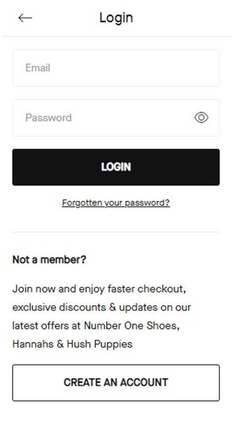 How do I log into my account? – Number One Shoes Australia